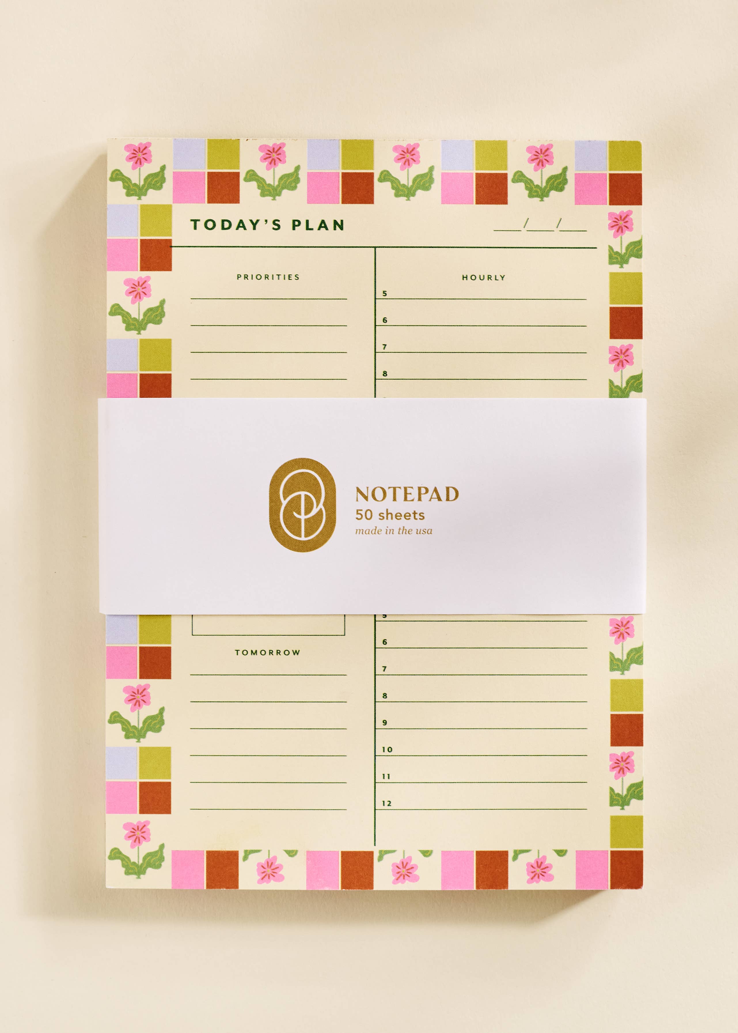 Checkered Flower Daily Planner Notepad – KAE | Event Studio & Floral ...